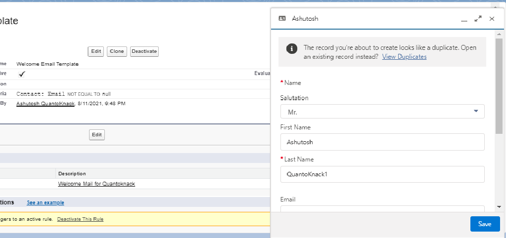 Workflow Rule in Salesforce, Actions & Benefits- Quantoknack